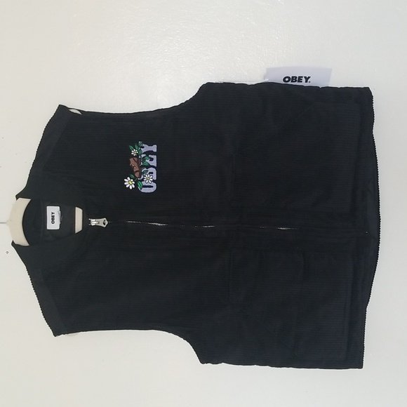 Obey | Jackets & Coats | Nwt Obey Duke Corduroy Quilted Lining Vest Szm ...